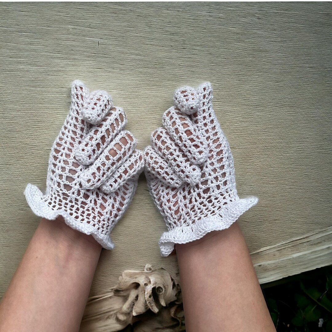 Crochet Regency Gloves Pattern Vintage Style All Sizes Included - Etsy
