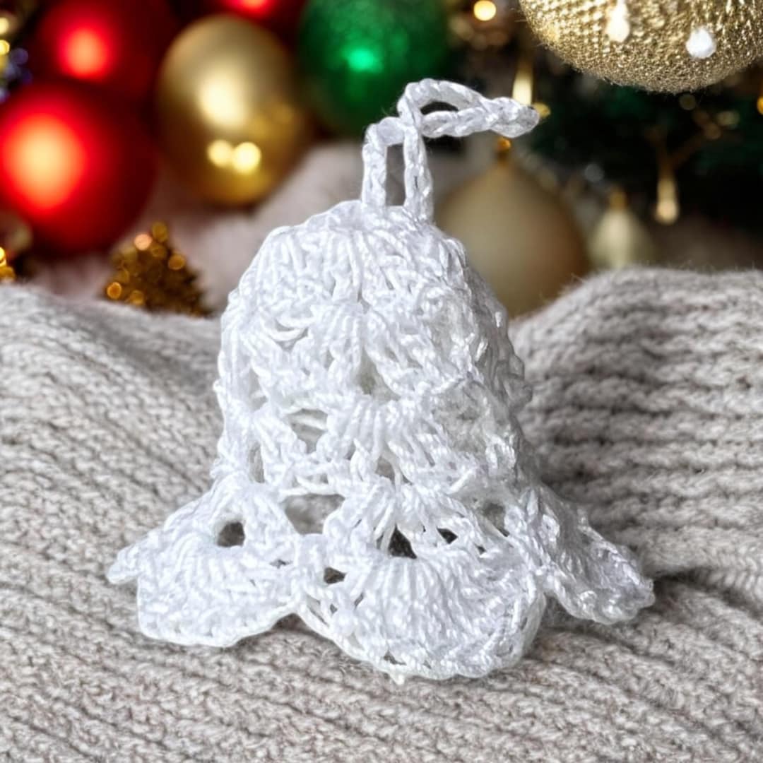 Crochet Christmas Bell Ornament Pattern, Beginner Friendly (PDF ...