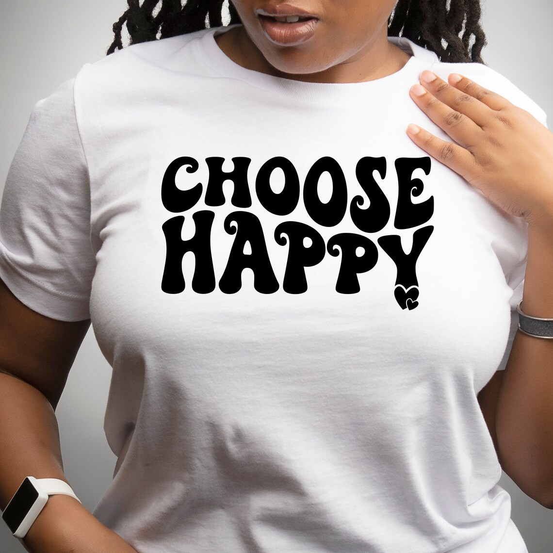 Choose Happy SVG PNG, Heart Svg, Inspirational Svg, Positive Quote Svg ...