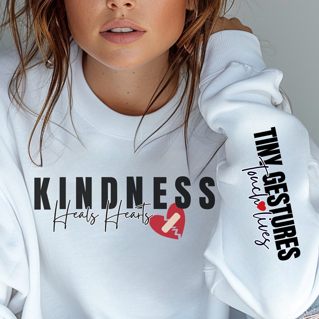 Kindness Heals Hearts Sleeve Design Svg, Instant Download,digital ...