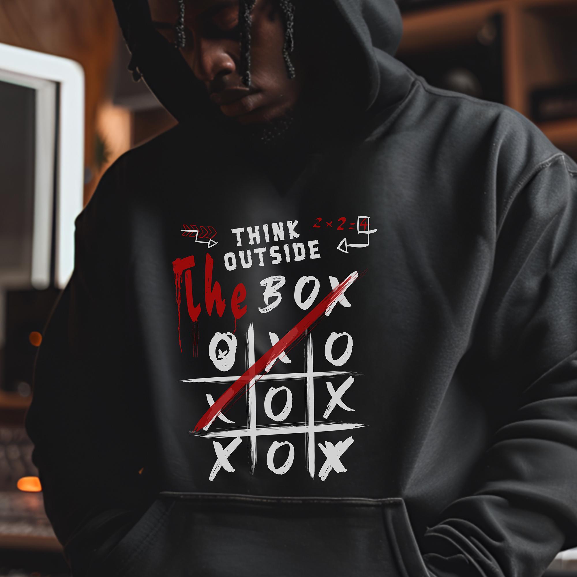 Think Outside the Box Design: Motivational Hoodie Png, Inspirational ...