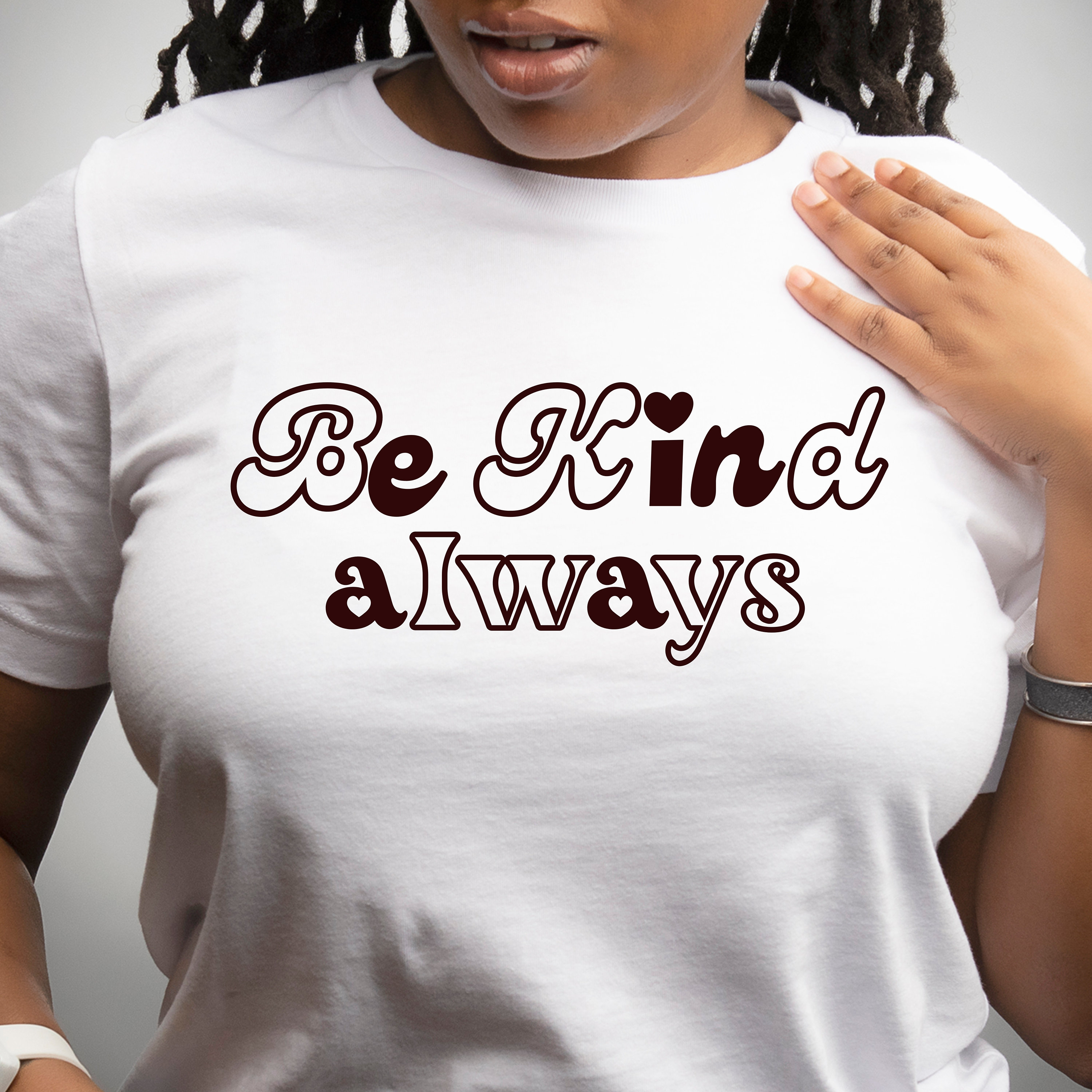 Be Kind Always SVG: Inspirational Quote, Teacher Design (PNG, DXF) - Etsy