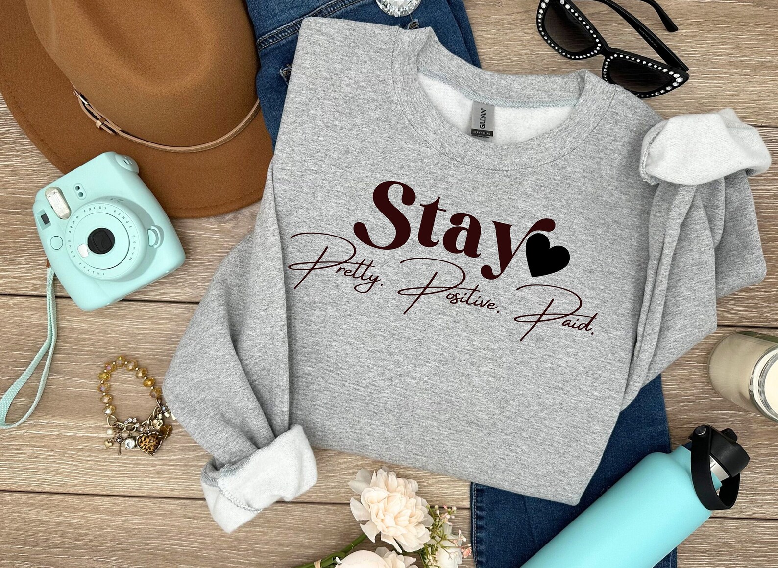 Stay Pretty Positive Paid SVG PNG, Keep Shining Svg Png, Inspirational ...