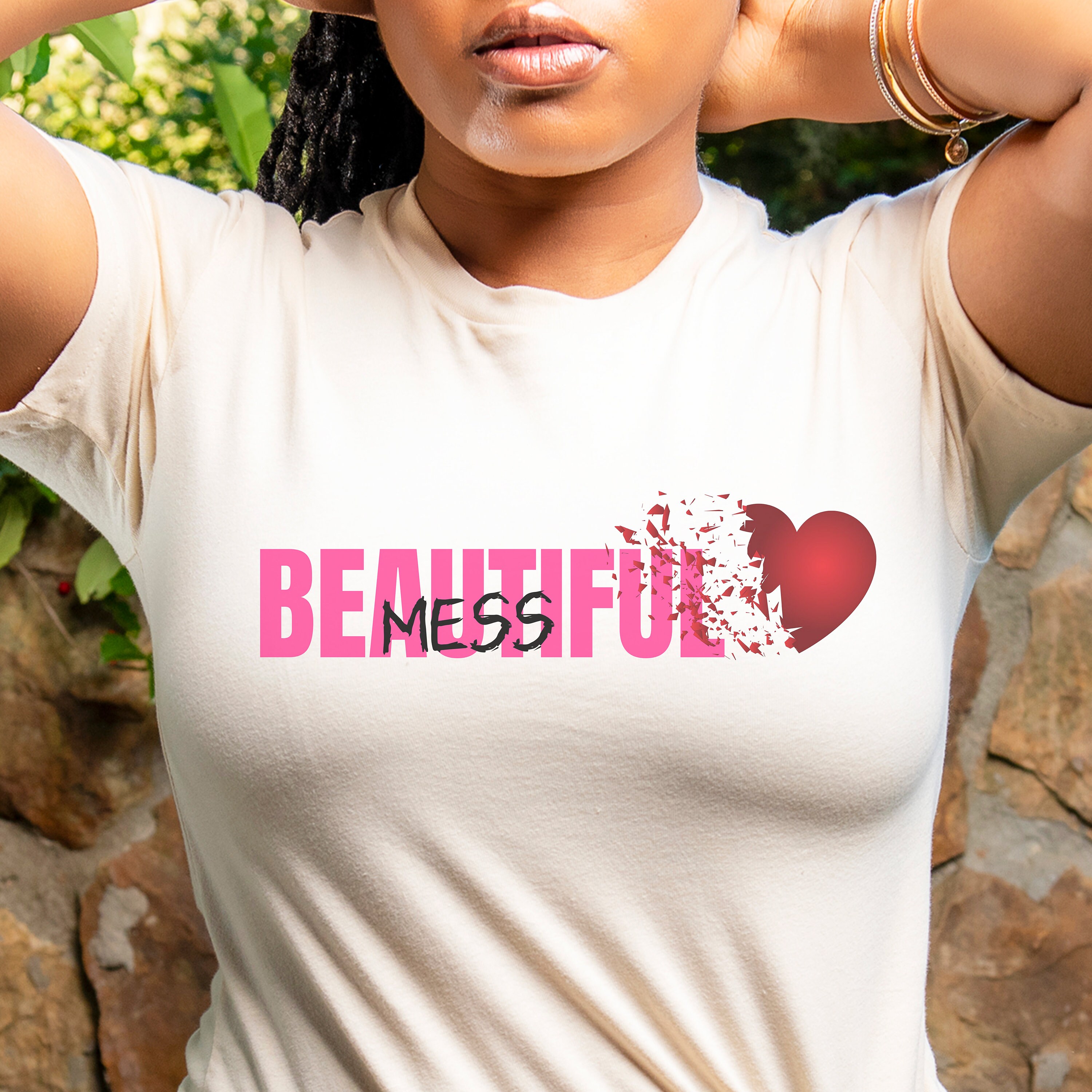 Beautiful Mess Svg Png, Inspirational Sleeve SVG, Love Yourself SVG ...