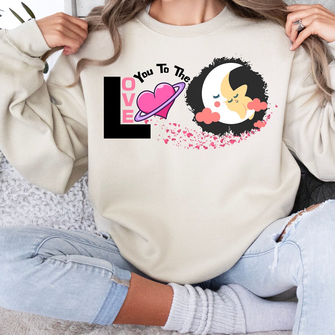 Love You to the Moon & Stars Svg Png, for a Loved One, Sweetest Day Png ...