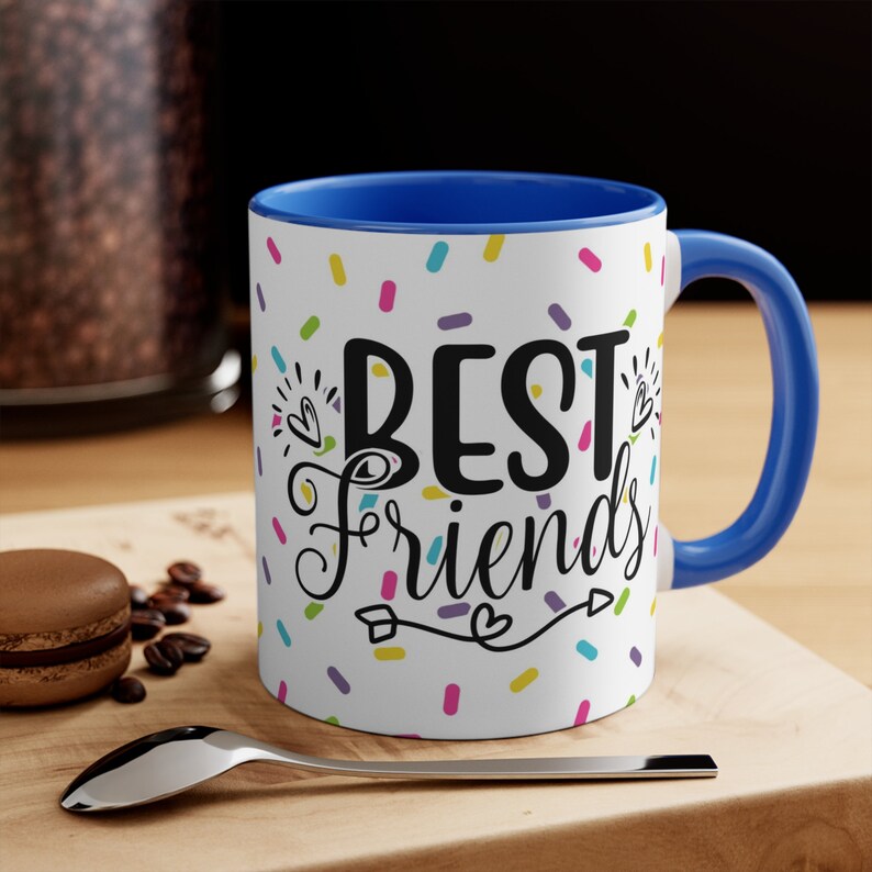 Delightful Duo Accent Mugs 11oz, Best Friends Gift, Best Friend ...