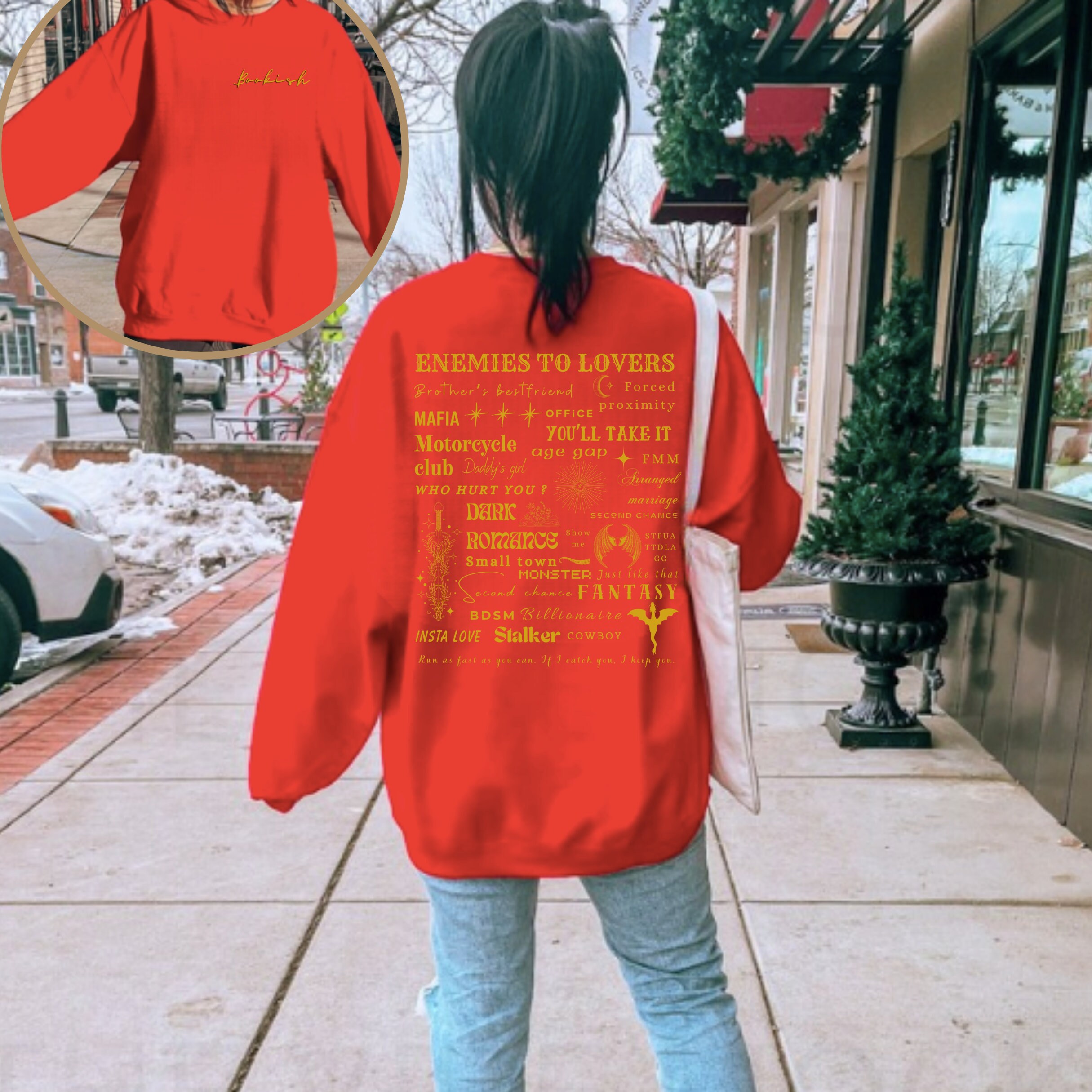 Romance Tropes Sweatshirt Smut Merch Romantasy Bookish Goodies Enemies ...