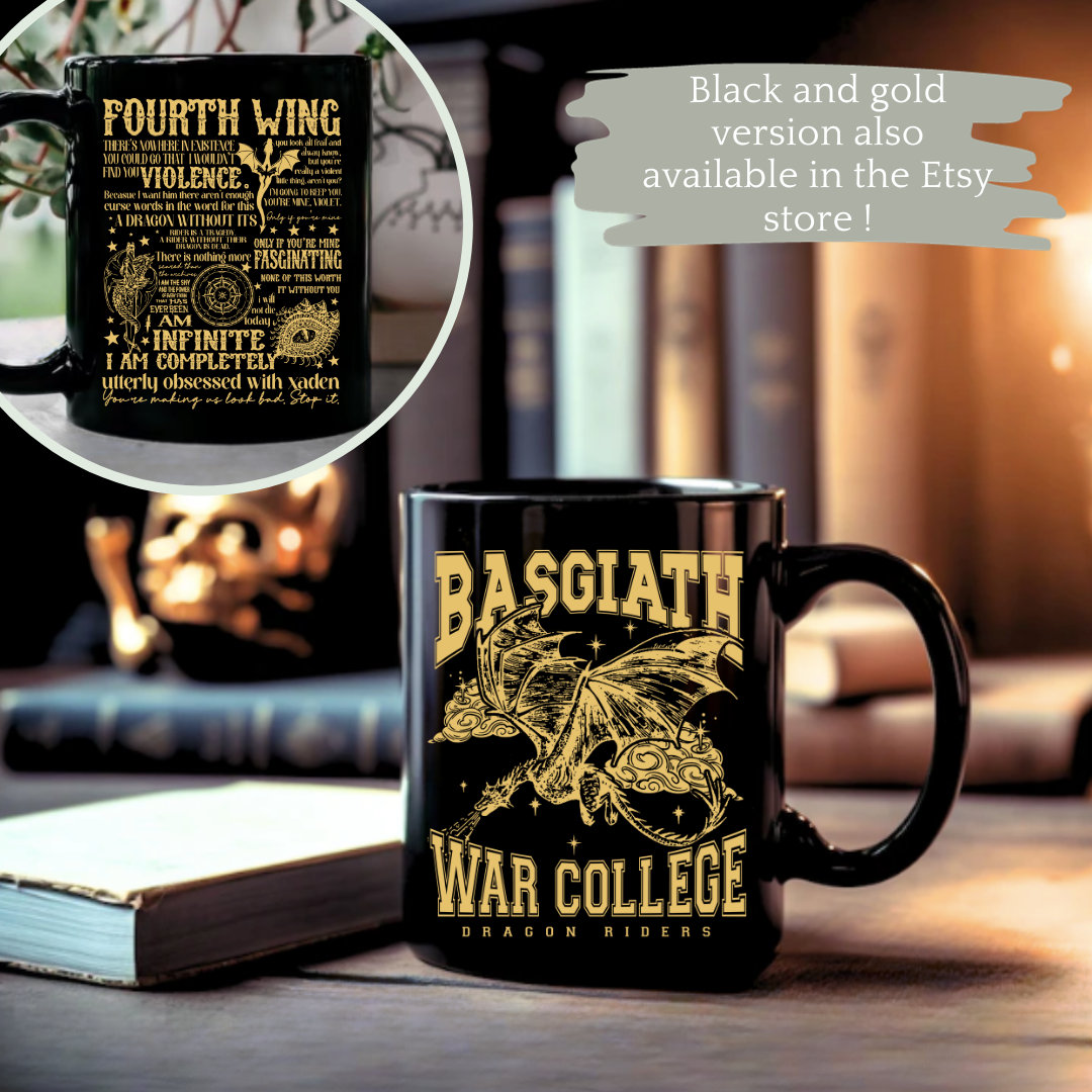 Fourth Wing Merch MUG Basgiath War College Mug Bookish Merch - Etsy