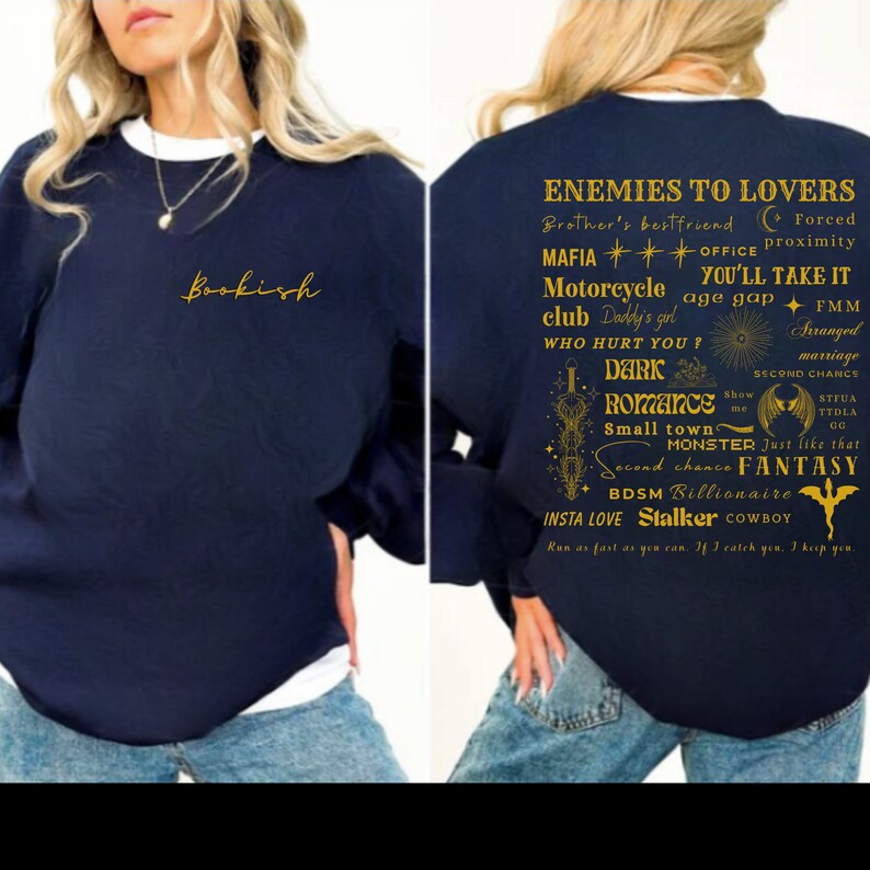 Romance Tropes Sweatshirt Smut Merch Romantasy Bookish Goodies Enemies ...
