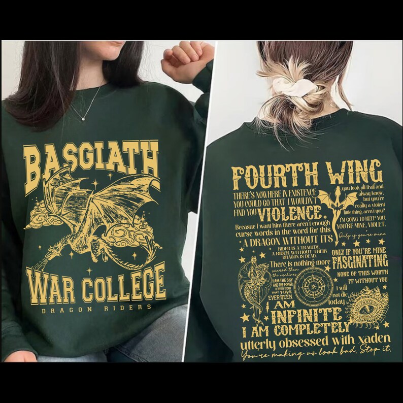 Fourth Wing Merch Basgiath War College Sweatshirt Fourth Wing - Etsy