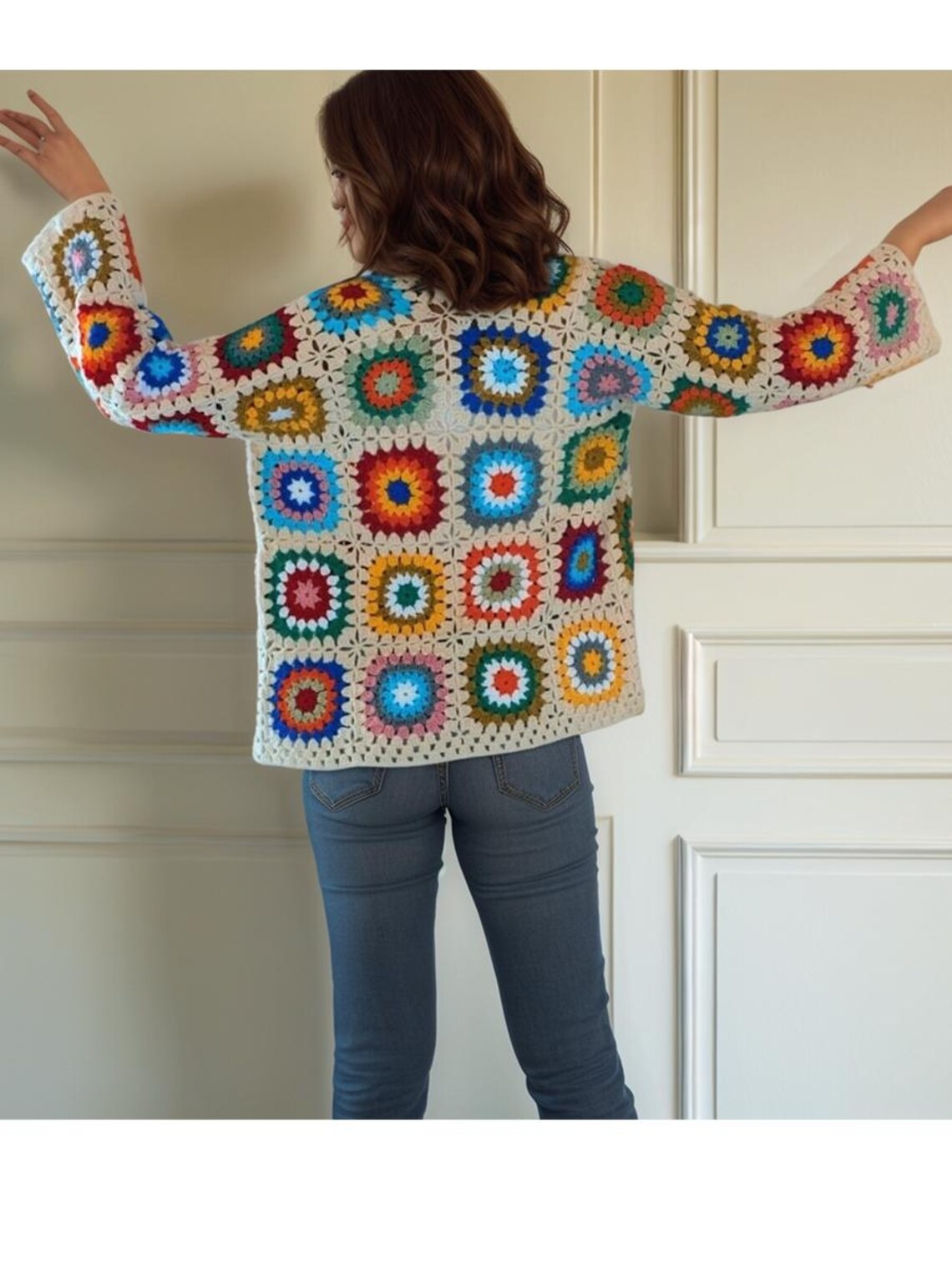 Granny Square Cardigan Crochet Pattern, UK Terms (digital Download) - Etsy