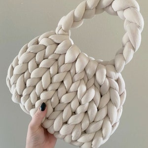 Chunky Bag Pattern, Chunky Yarn Bag How To, Chunky Purse Crochet Bag ...