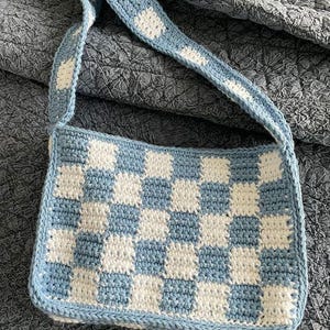 Checkered Bag Crochet Pattern, Checkerboard Bag How To, Easy Crochet ...
