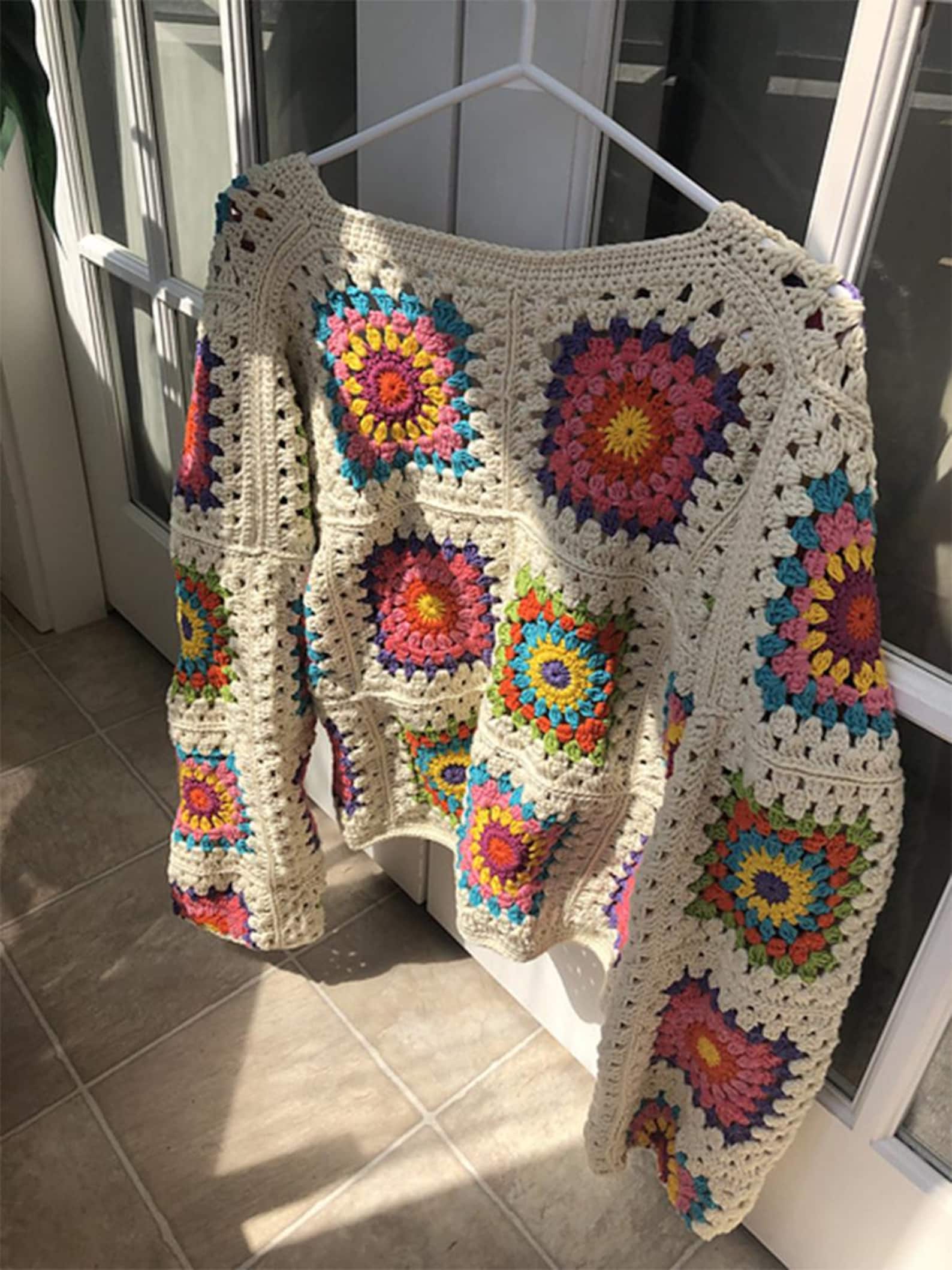 Granny Square Cardigan Crochet Pattern, UK Terms (digital Download) - Etsy