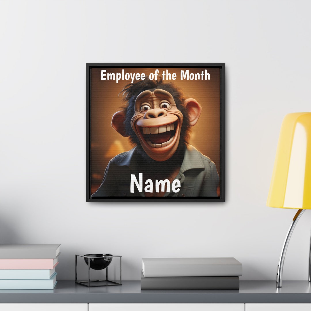 Employee of the Month, Personalised, Gallery Canvas Wraps, Square Frame ...