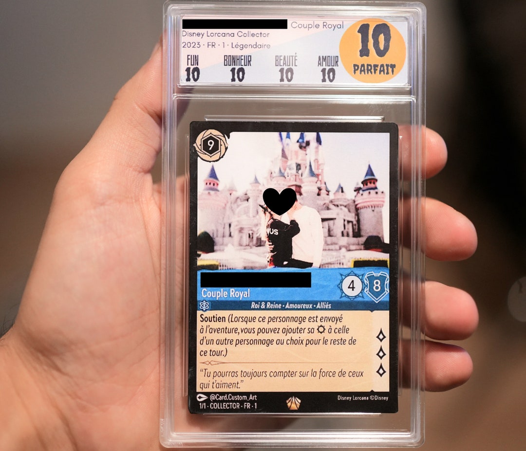 Custom Disney Lorcana Card in a Custom Grading Case Pca/psa/ccc Grading ...