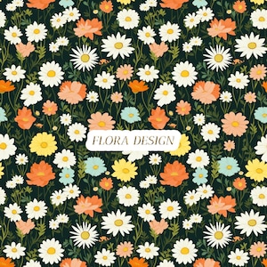 Floral Digital Paper | Flower Patterns | Botanical Design | Floral ...