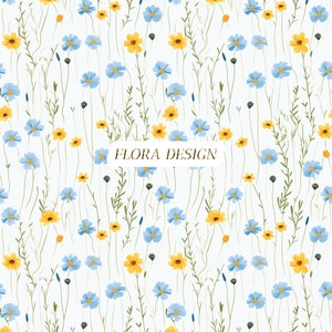 Floral Digital Paper | Flower Patterns | Botanical Design | Floral ...