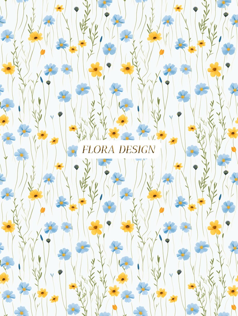 Floral Digital Paper | Flower Patterns | Botanical Design | Floral ...