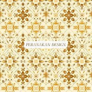Gold Peranakan | Peranakan Design | Nyonya Tiles | Traditional ...