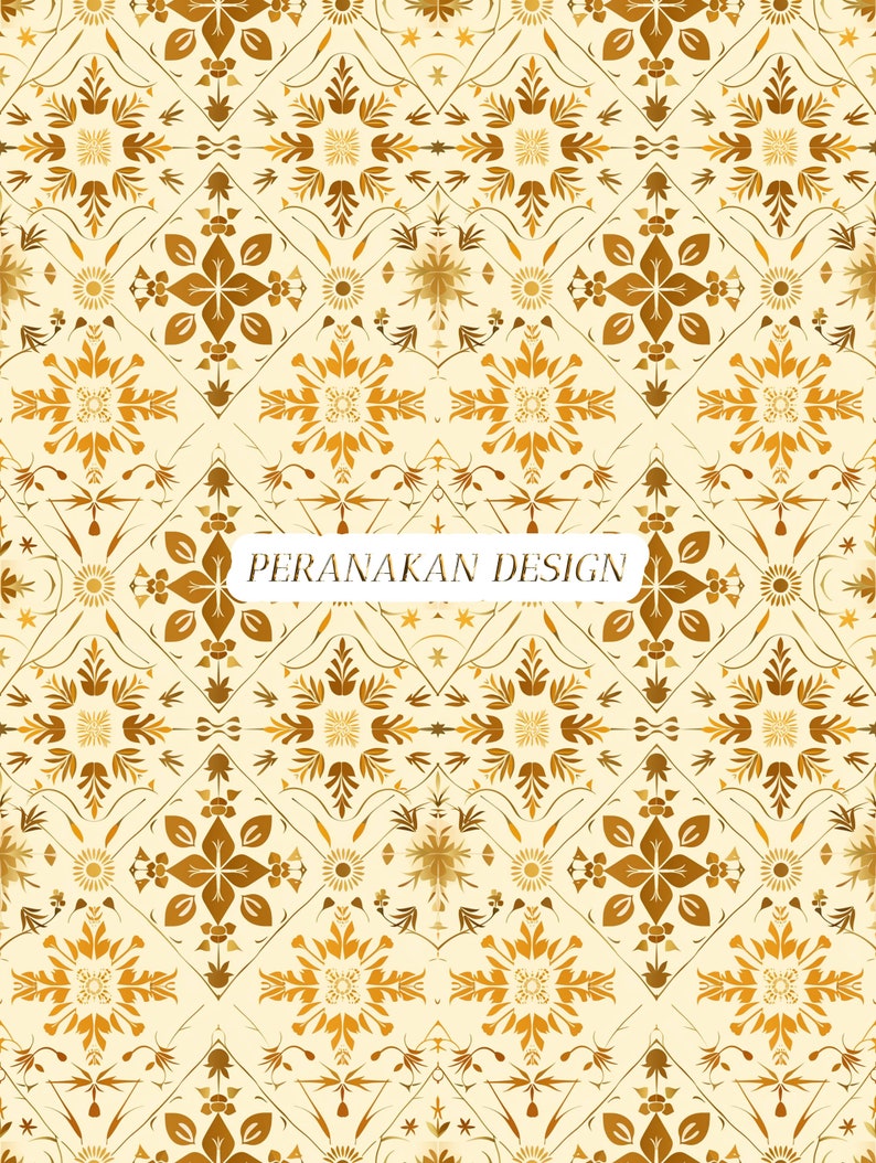 Gold Peranakan | Peranakan Design | Nyonya Tiles | Traditional ...