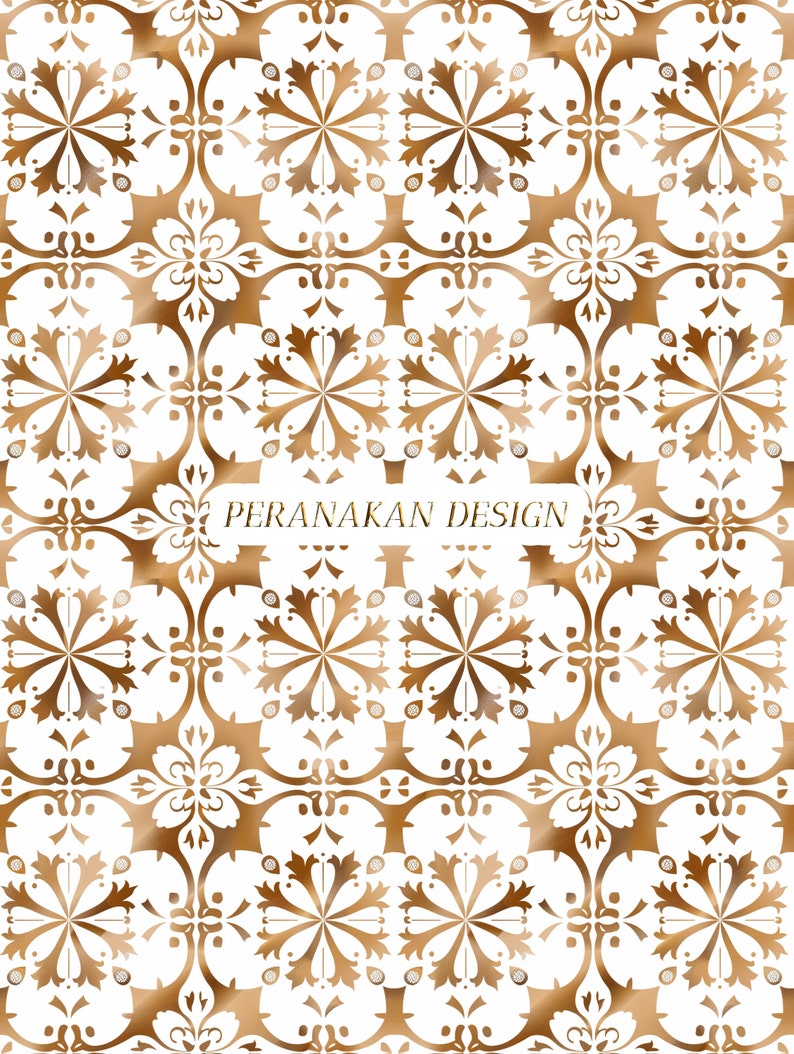 Gold Peranakan | Peranakan Design | Nyonya Tiles | Traditional ...