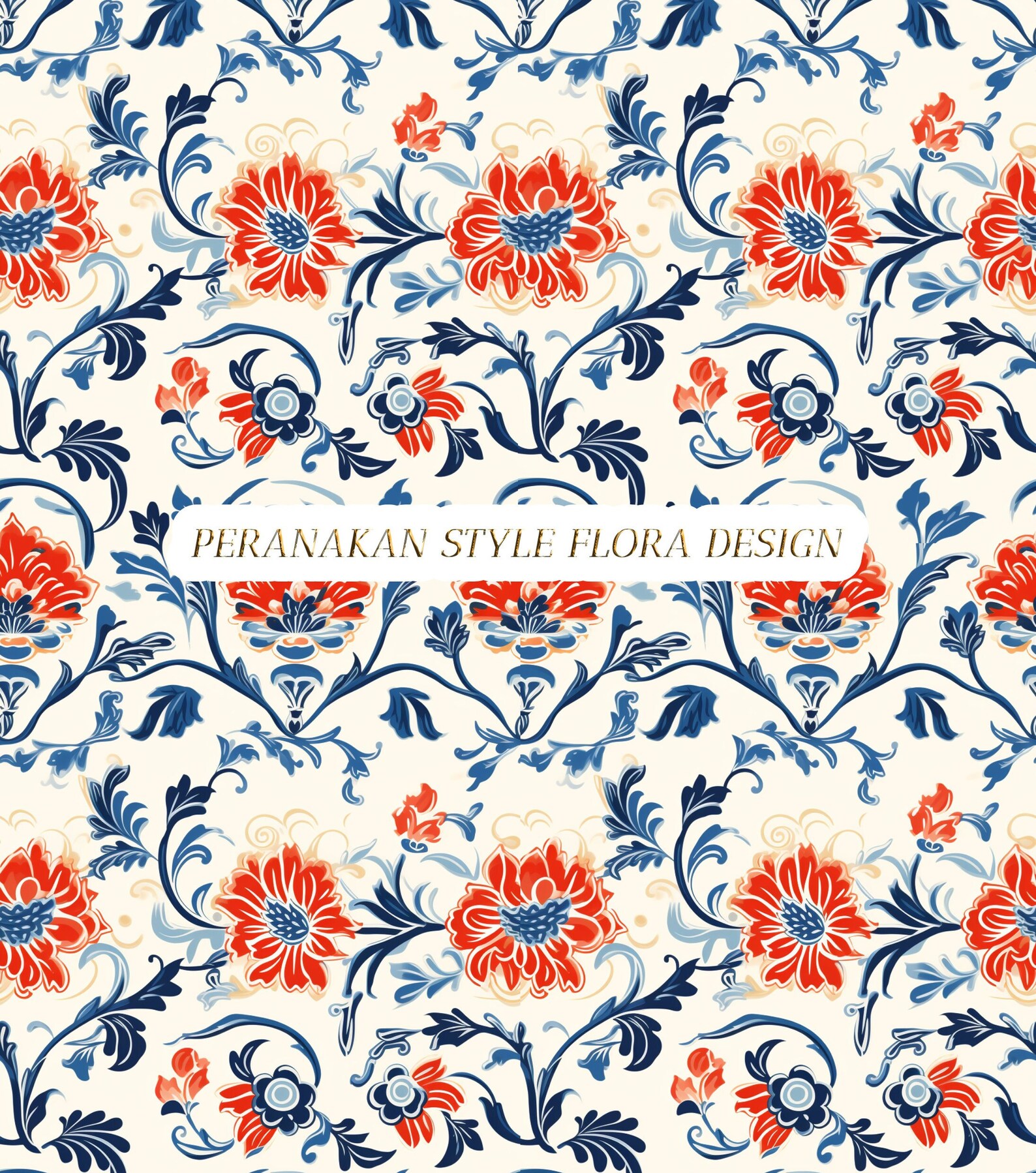 Peranakan Flowers Peranakan Design Nyonya Floral - Etsy