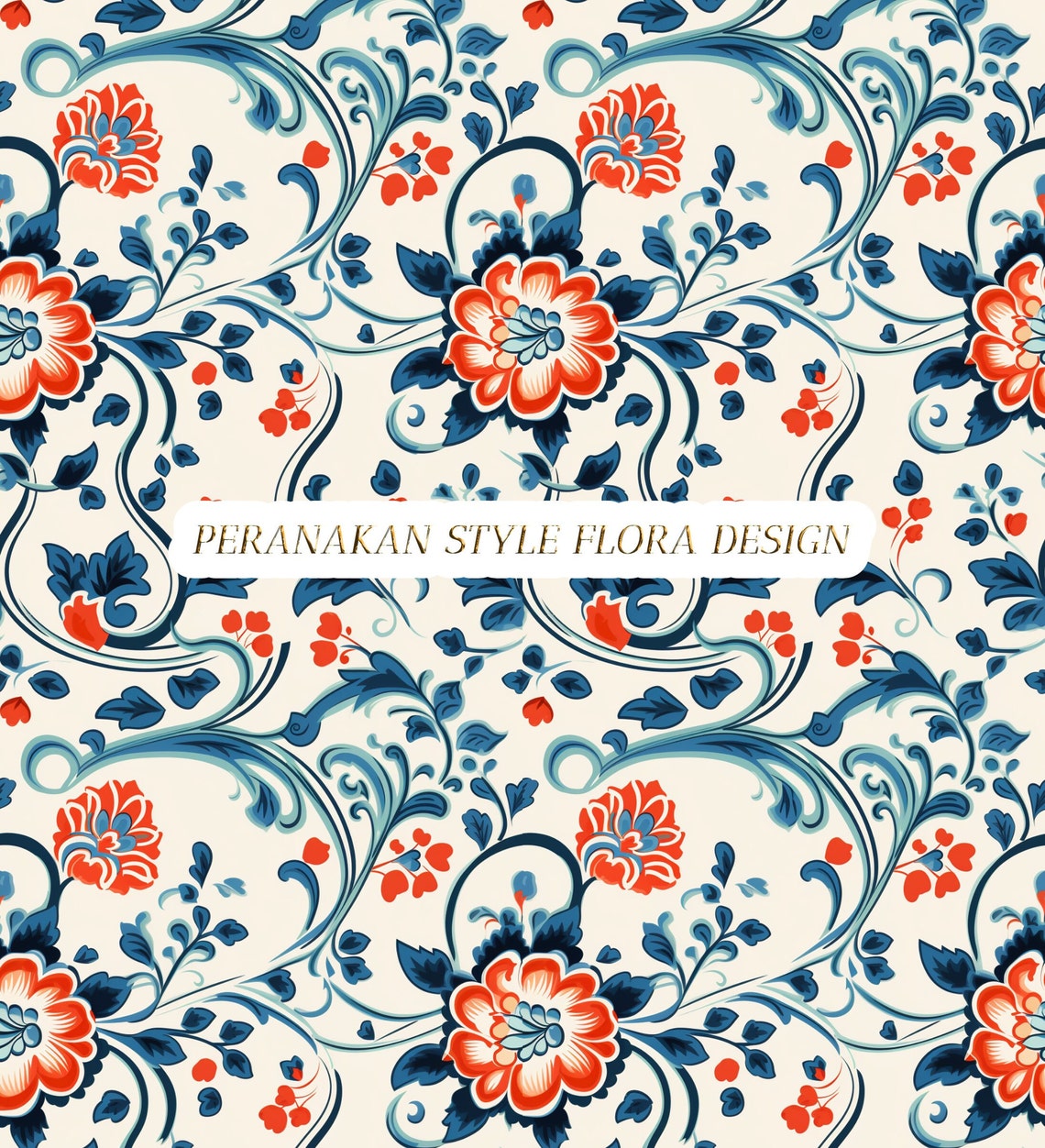 Peranakan Flowers Peranakan Design Nyonya Floral - Etsy