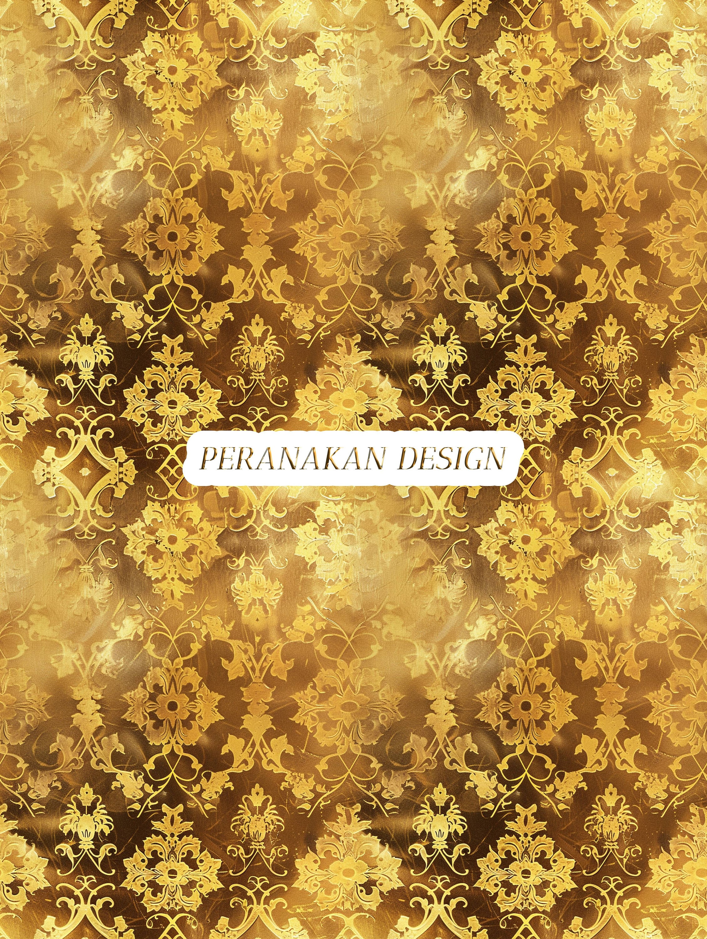 Gold Peranakan Peranakan Design Nyonya Tiles Traditional Peranakan ...