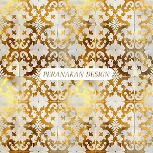 Gold Peranakan | Peranakan Design | Nyonya Tiles | Traditional ...