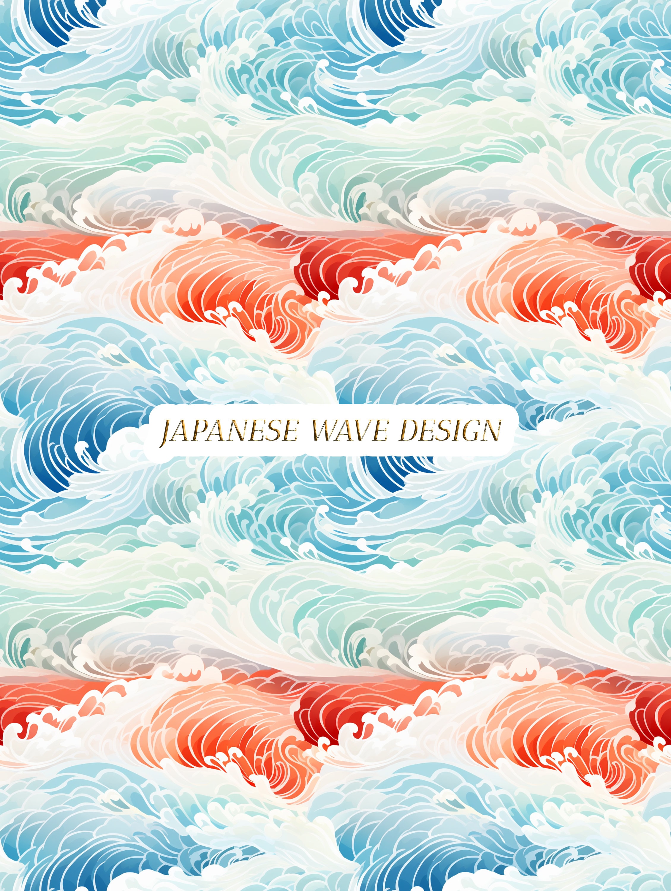 Japanese Wave Art | Wave Pattern | Ocean Wave Design | Japanese ...