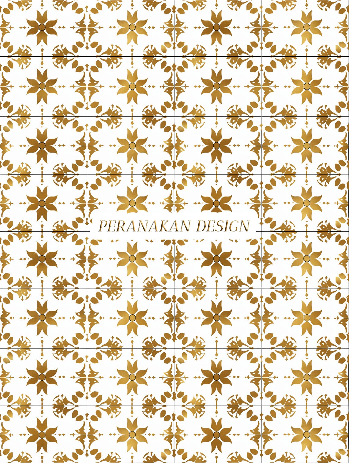 Gold Peranakan | Peranakan Design | Nyonya Tiles | Traditional ...