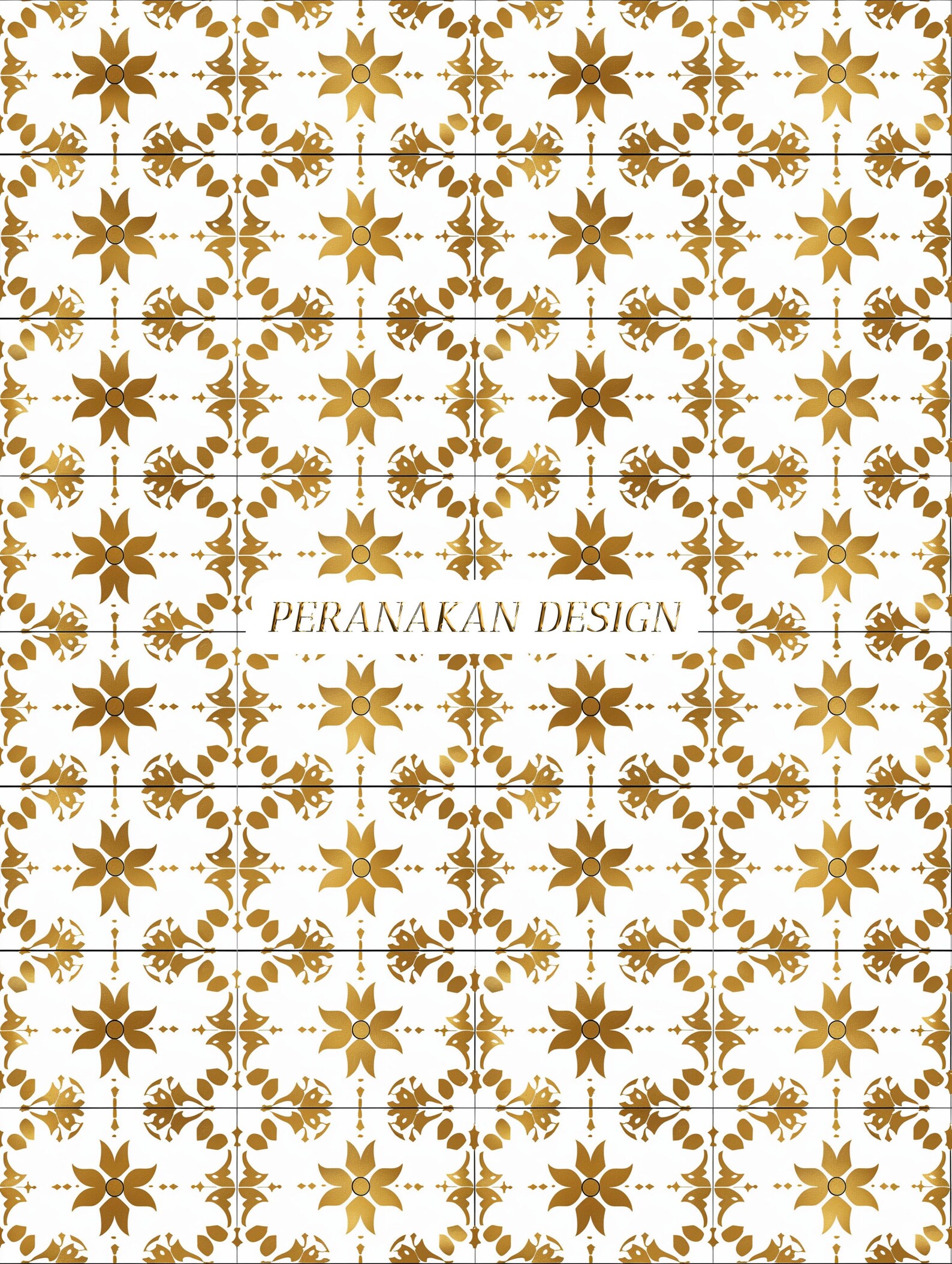 Gold Peranakan | Peranakan Design | Nyonya Tiles | Traditional ...