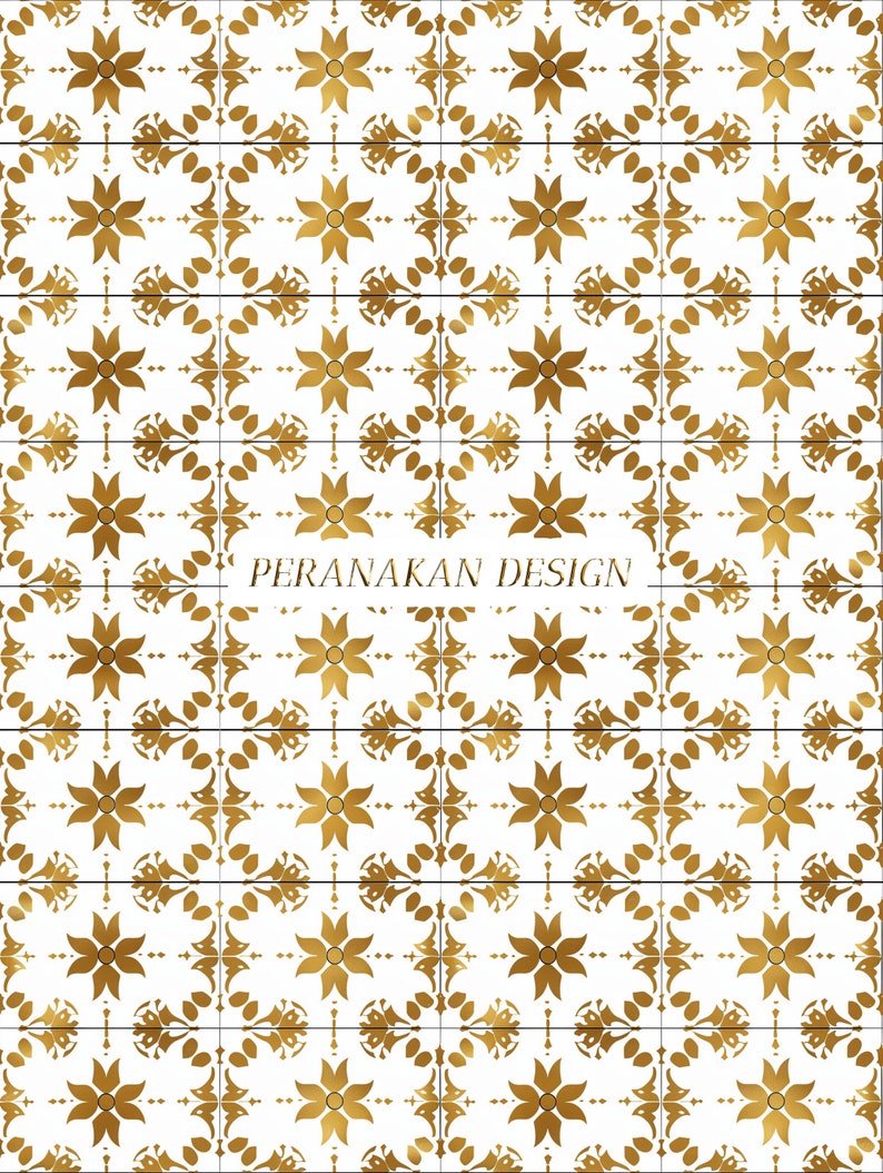 Gold Peranakan | Peranakan Design | Nyonya Tiles | Traditional ...