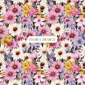 Floral Digital Paper | Flower Patterns | Botanical Design | Floral ...