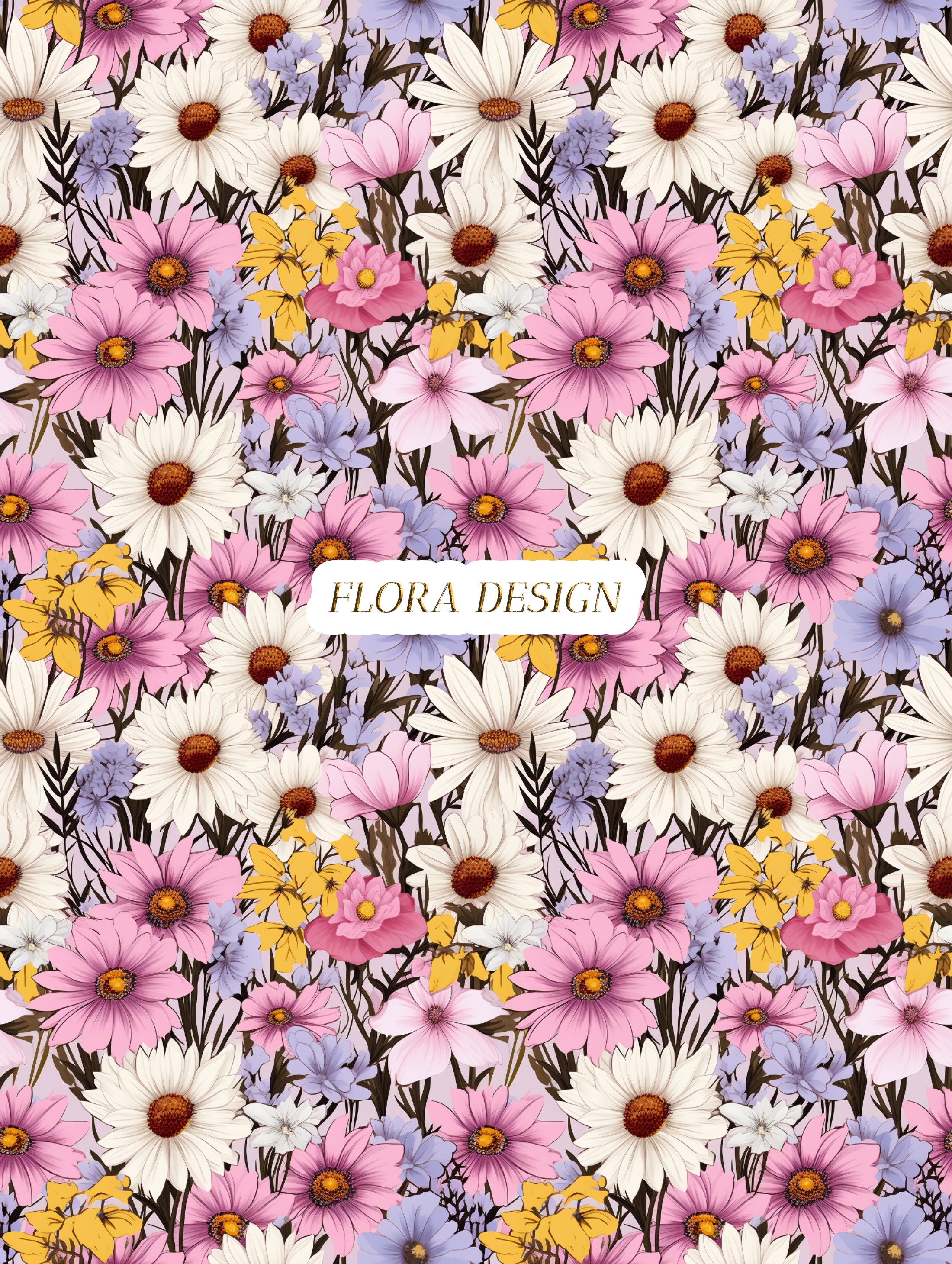 Floral Digital Paper | Flower Patterns | Botanical Design | Floral ...