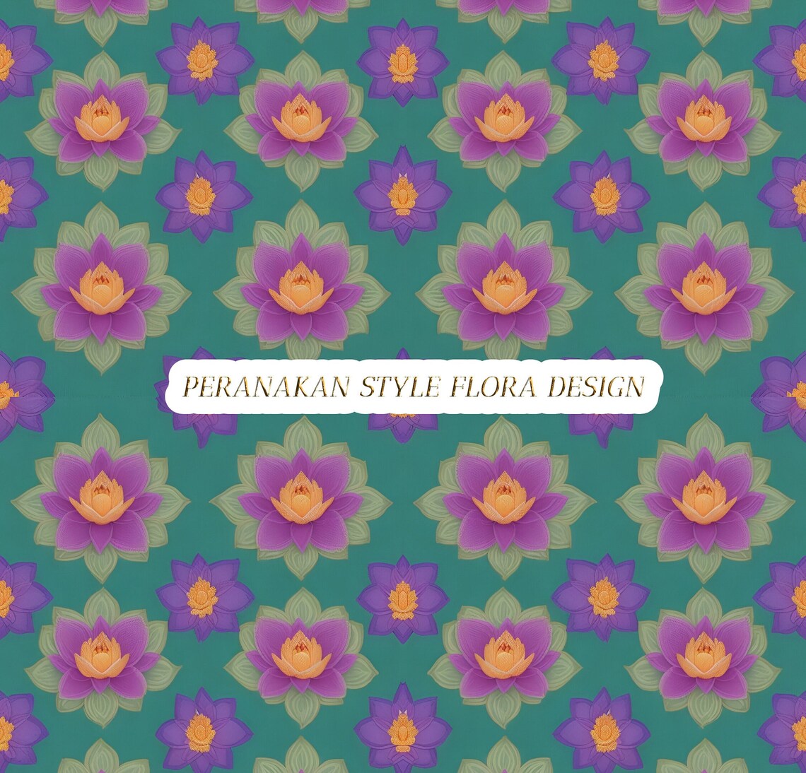 Peranakan Flowers Peranakan Design Nyonya Floral - Etsy