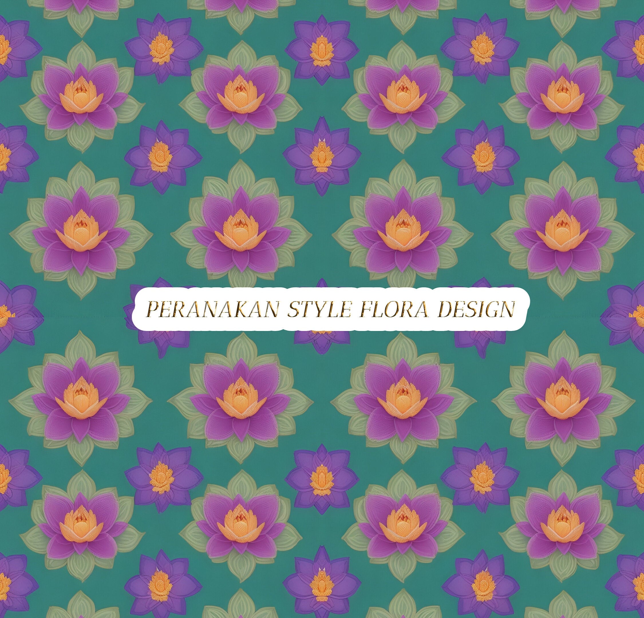 Peranakan Flowers Peranakan Design Nyonya Floral - Etsy