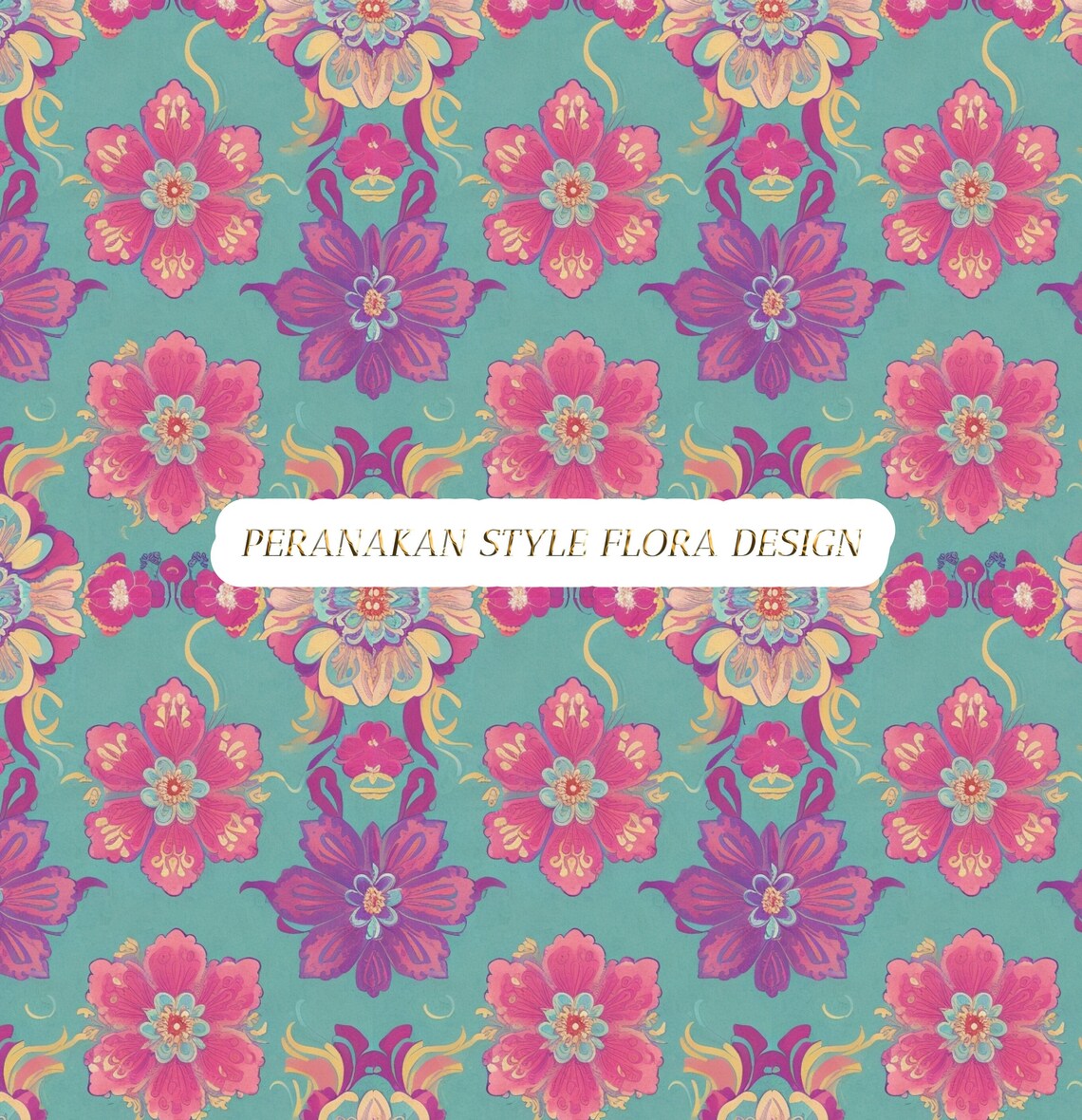 Peranakan Flowers Peranakan Design Nyonya Floral - Etsy