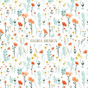 Floral Digital Paper | Flower Patterns | Botanical Design | Floral ...