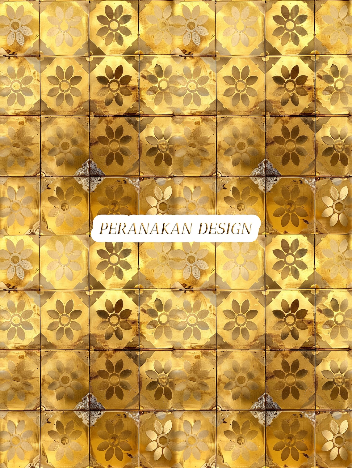 Gold Peranakan | Peranakan Design | Nyonya Tiles | Traditional ...