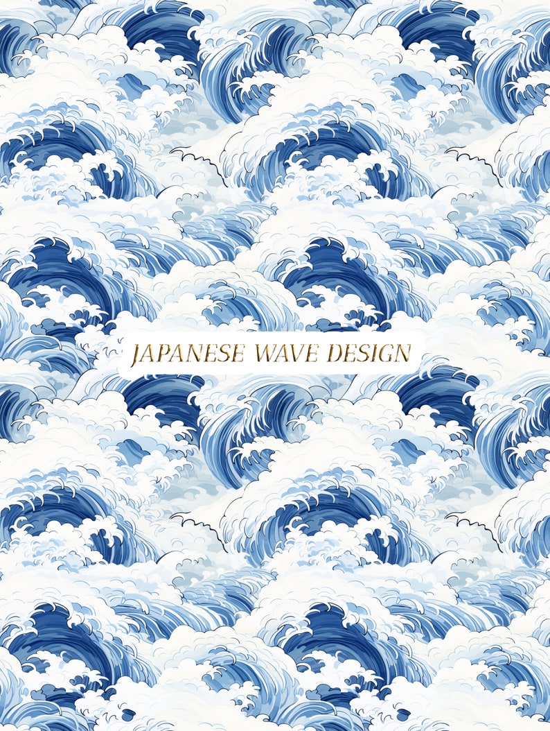 Japanese Wave Art | Wave Pattern | Ocean Wave Design | Japanese ...