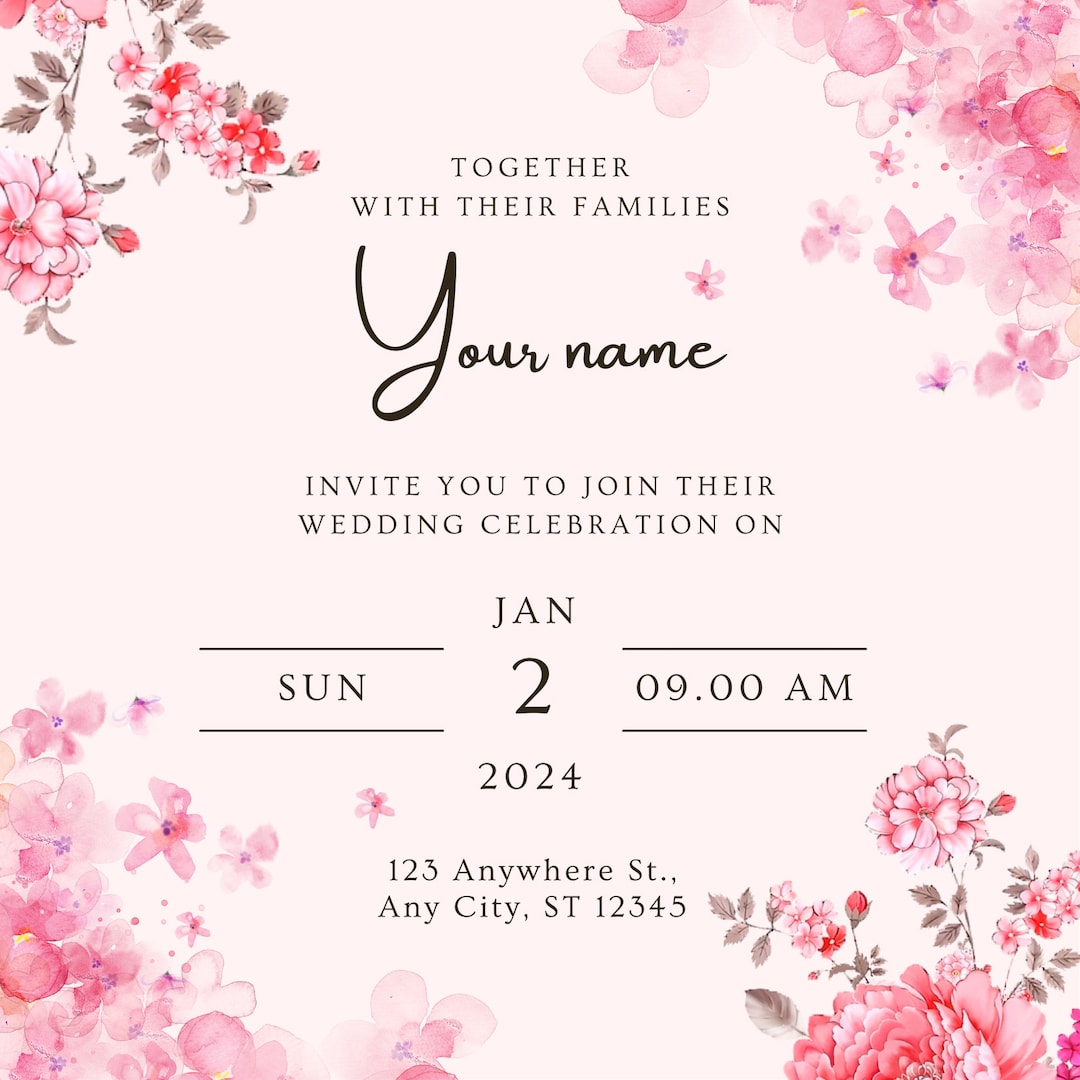 Invitation Card - Etsy