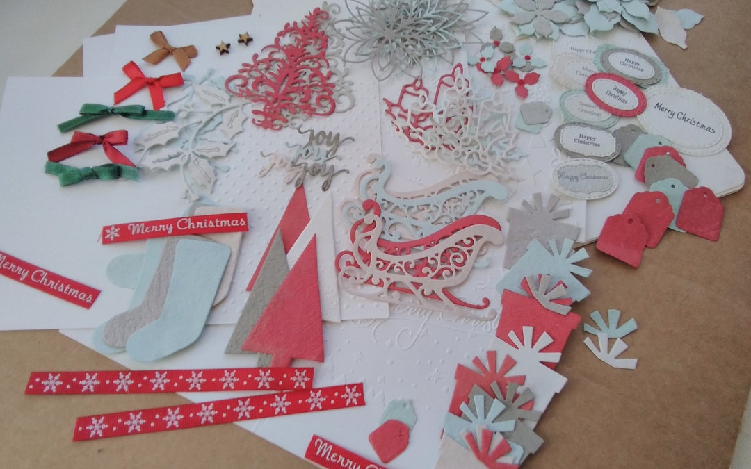 Handmade Paper Christmas Card Kit - Etsy