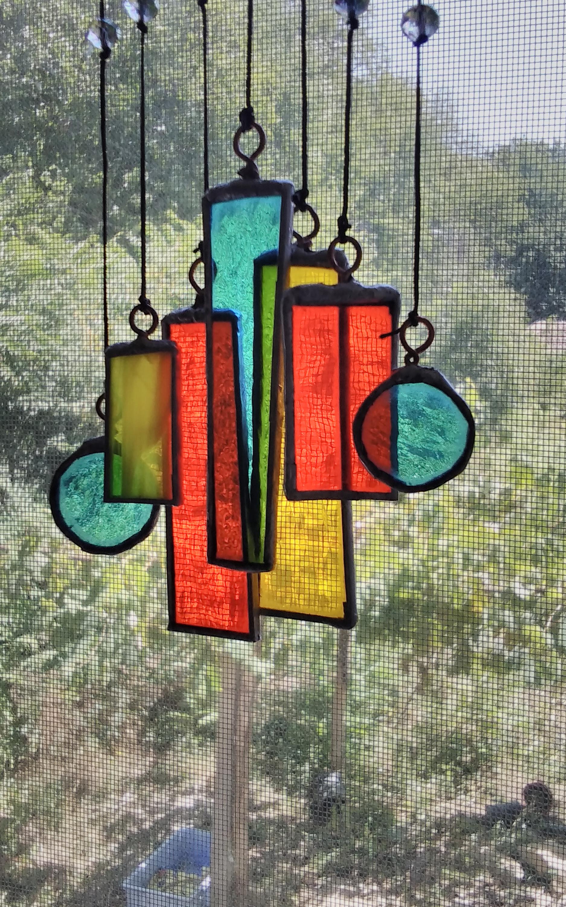 Stained Glass Sun Catcher Window Mobile. - Etsy