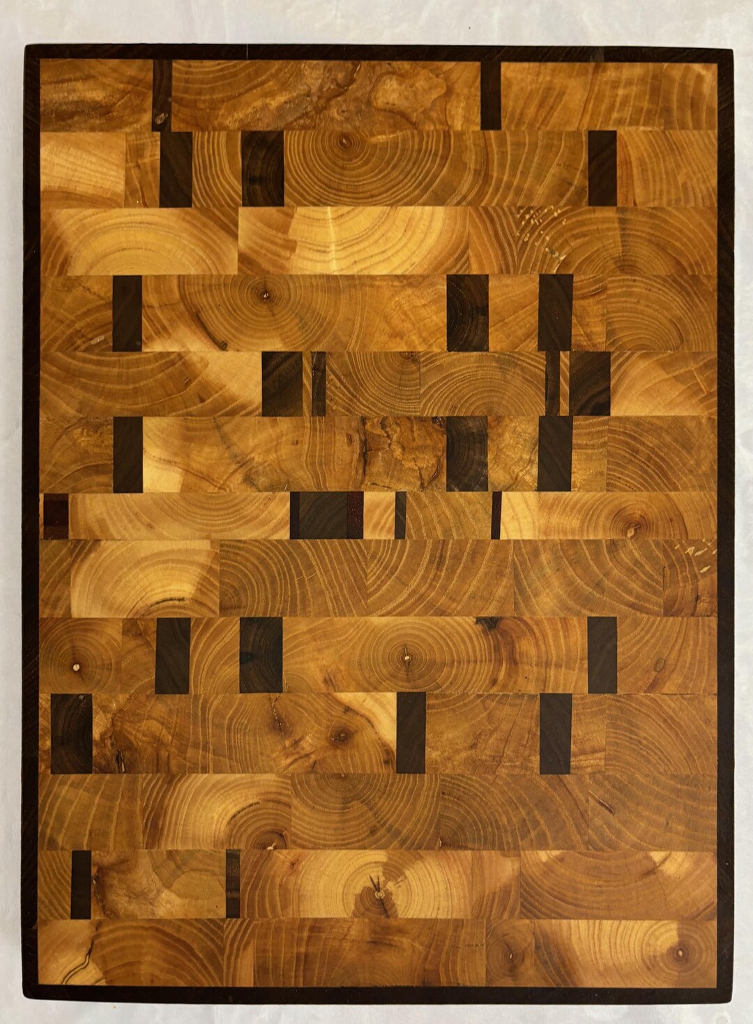 Large End Grain Cutting Board - Ash and Walnut With Walnut Trim. - Etsy