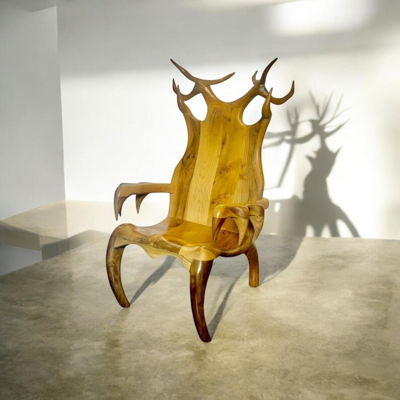 Buckhorn Chair, Throne Chair, Walnut Chair - Etsy