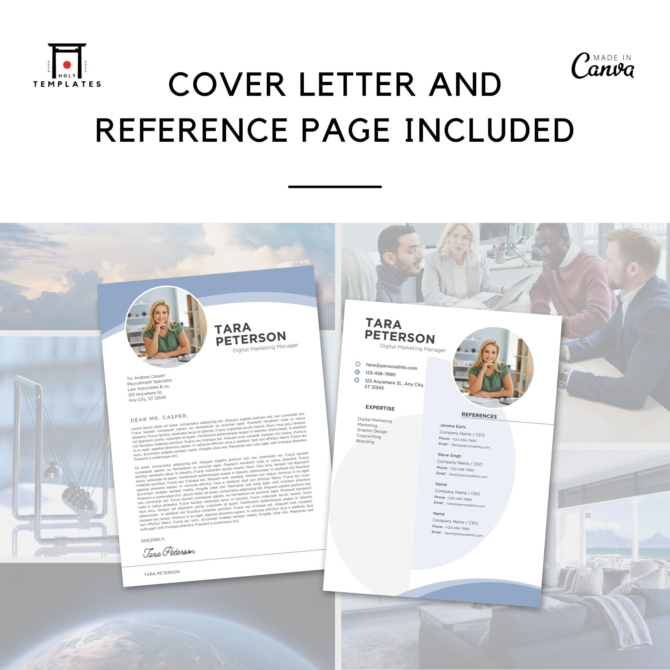 CV Template for Canva Spheres Bundle - Etsy