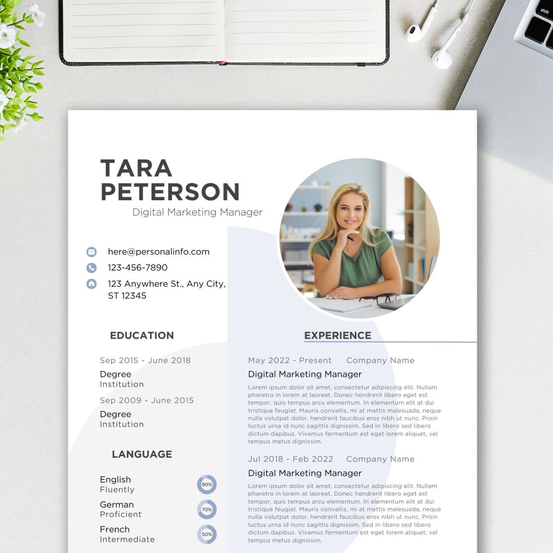 CV Template for Canva Spheres Bundle - Etsy