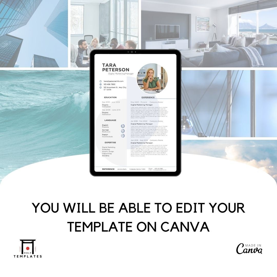 CV Template for Canva Spheres Bundle - Etsy
